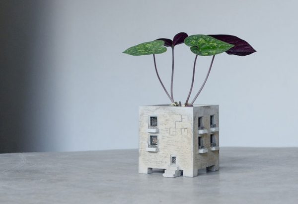 Miniature Building Shaped Flower Pots by Pull + Push | The Creative Blog
