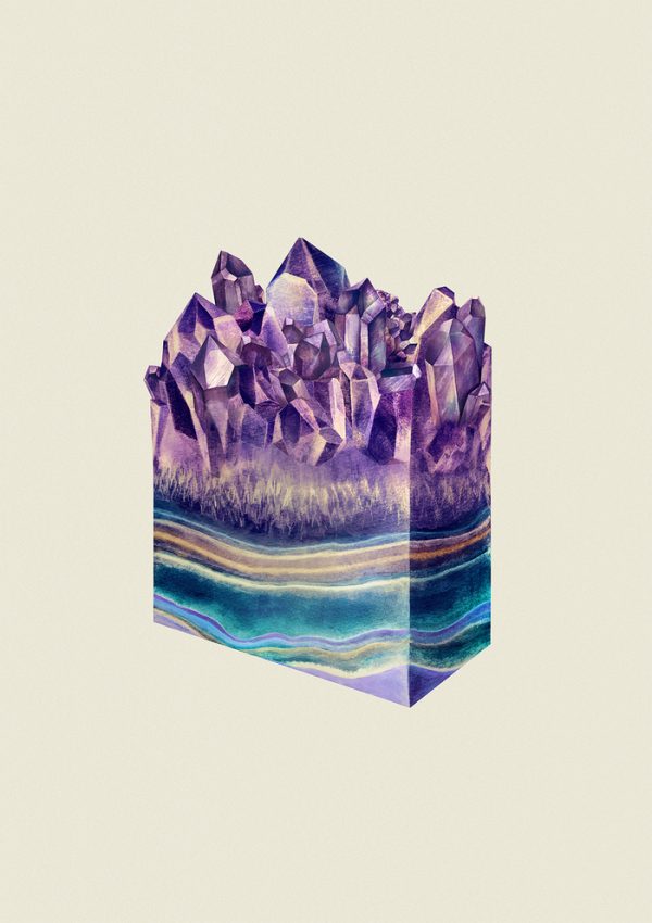 Gorgeous Watercolor Crystal Illustrations by Karina Eibatova | The ...